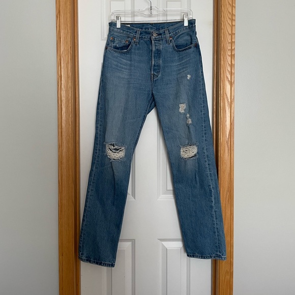 Levi's | Jeans | Levis 5 Button Fly Distressed Jeans Size 28 X 30 ...